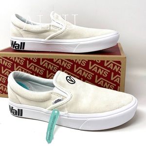 Vans | Shoes | Vans Comfycush Slip On Distort White Off Womens | Poshmark